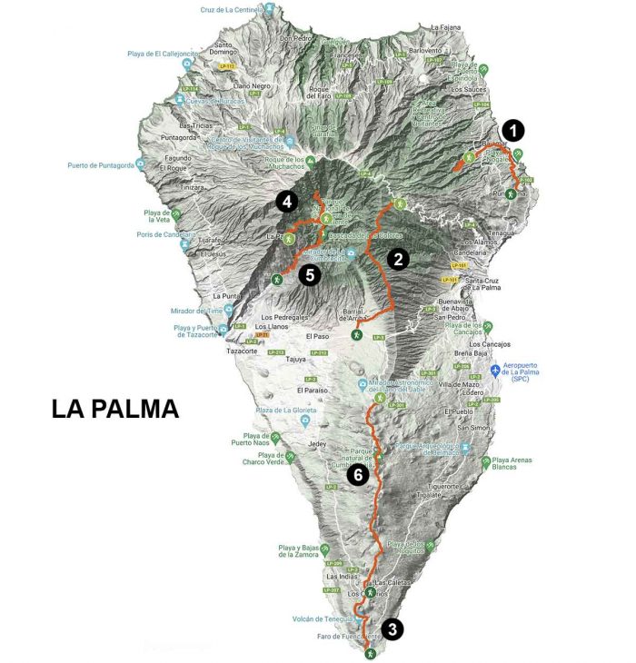 Camping in the National Park La Palma. The best 6 hikes